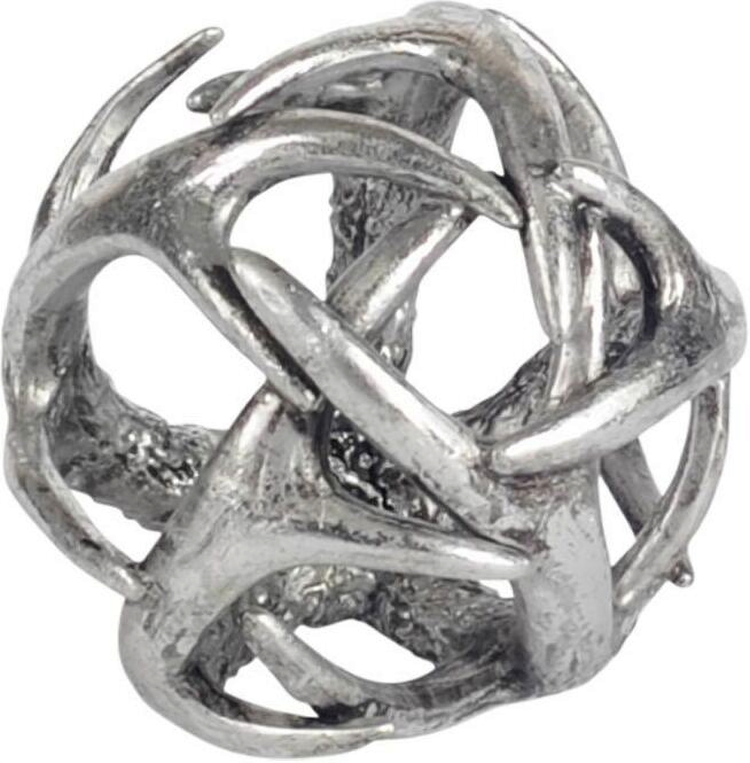 Ramus III Antler Shaped Small Decorative Orb Ball In Silver by Mercana ...
