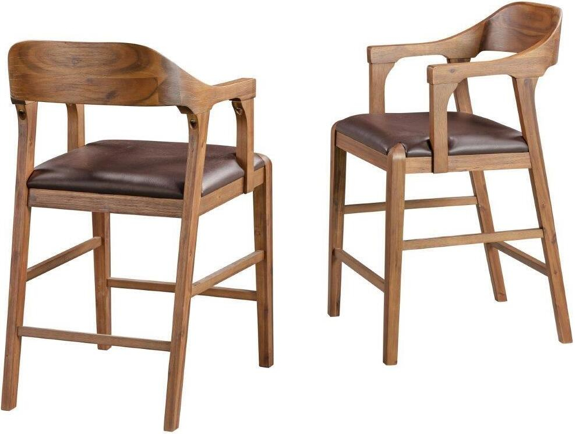 Rasmus Stationary Counter Stool In Chestnut Wire-Brush Finish by Boraam ...