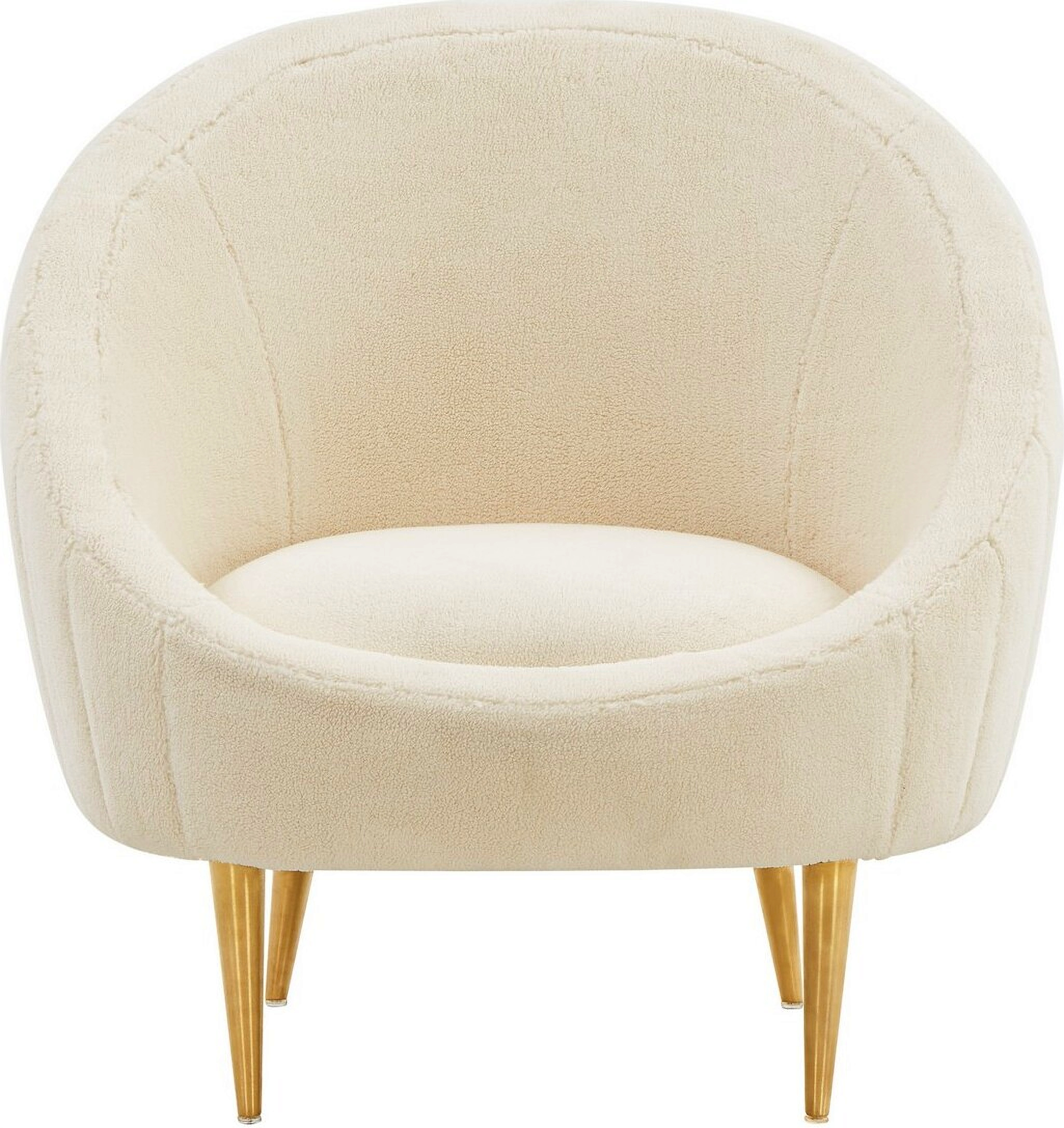 Razia Channel Tufted Tub Chair In Ivory And Gold by Safavieh Couture ...