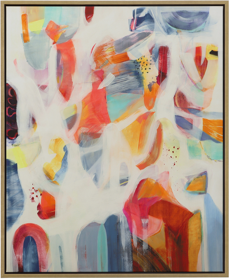 Reawaken Framed Abstract Art In Gold by Uttermost | 1StopBedrooms