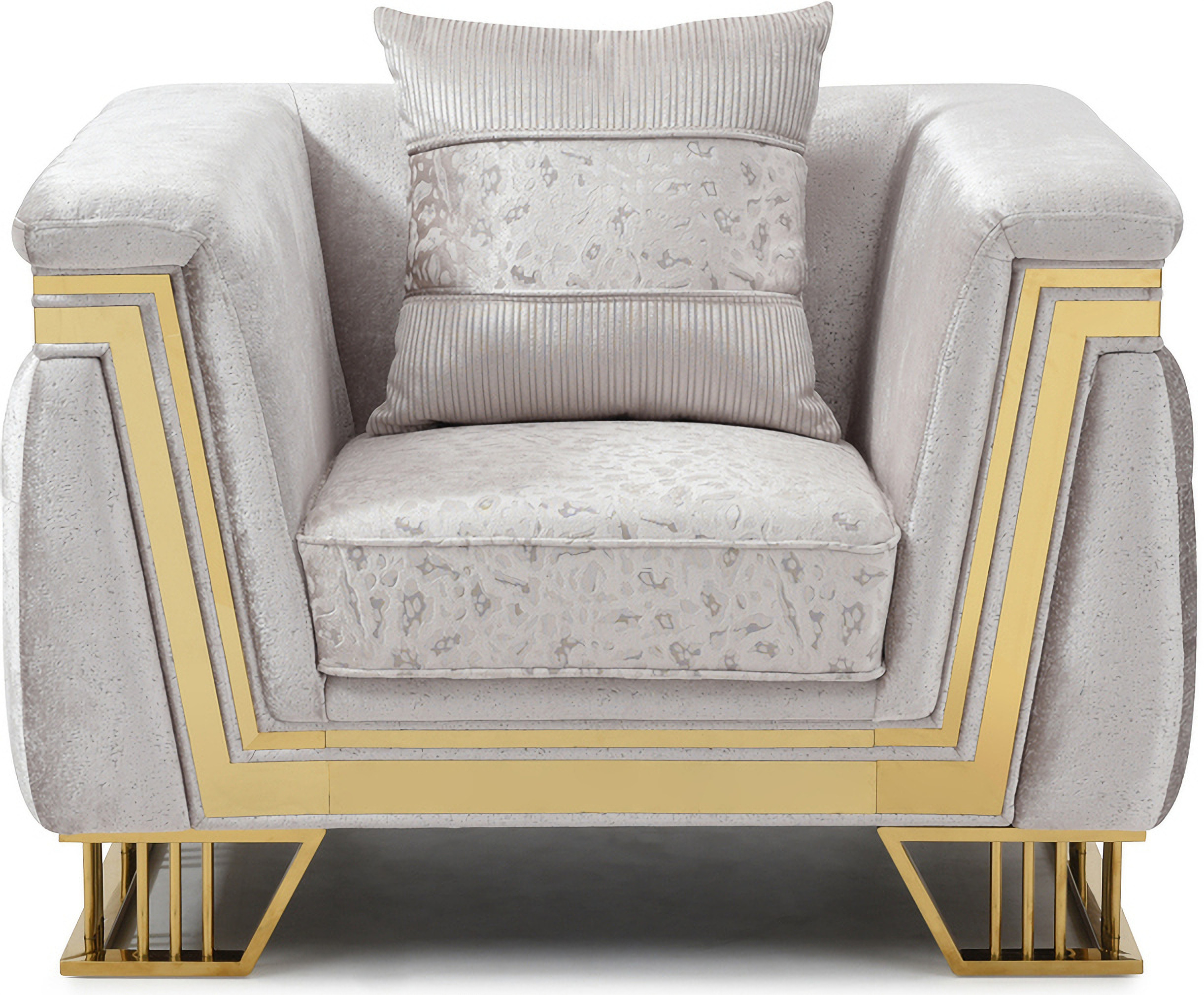 Rebecca Chair In Shiny Silver by Glory | 1StopBedrooms