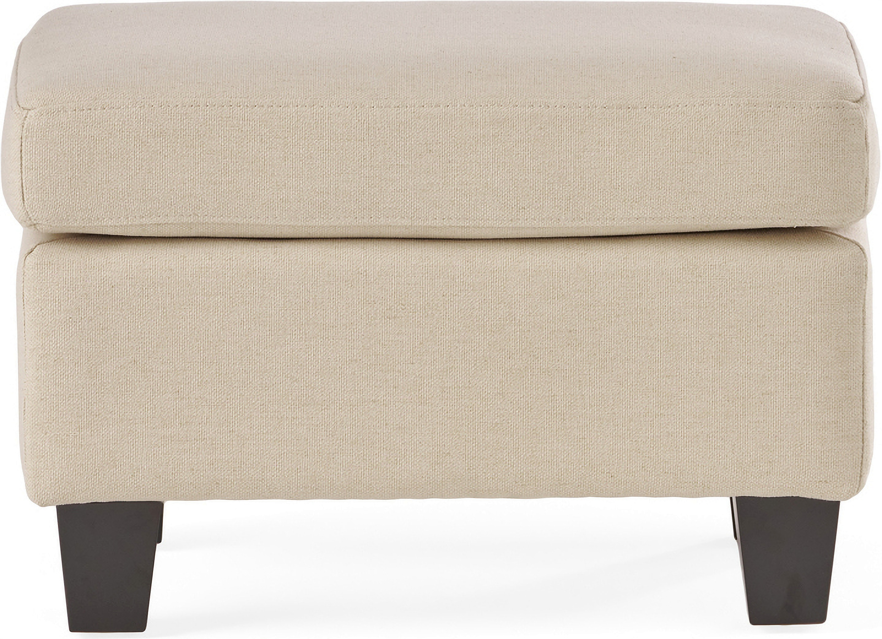 Rectangular Fabric Upholstered Ottoman In Linen by Noble House ...