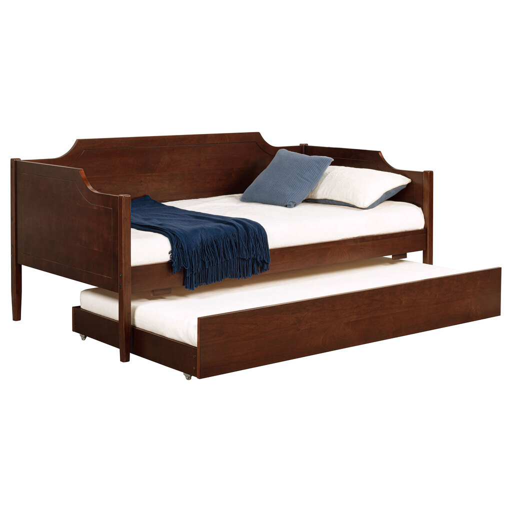 Redding Wood Twin Daybed with Trundle In Cherry by Coaster | 1StopBedrooms