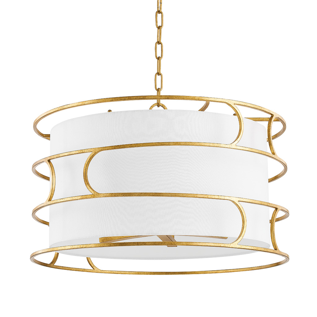 Reedley Chandelier In Vintage Gold Leaf by Hudson Valley Lighting ...