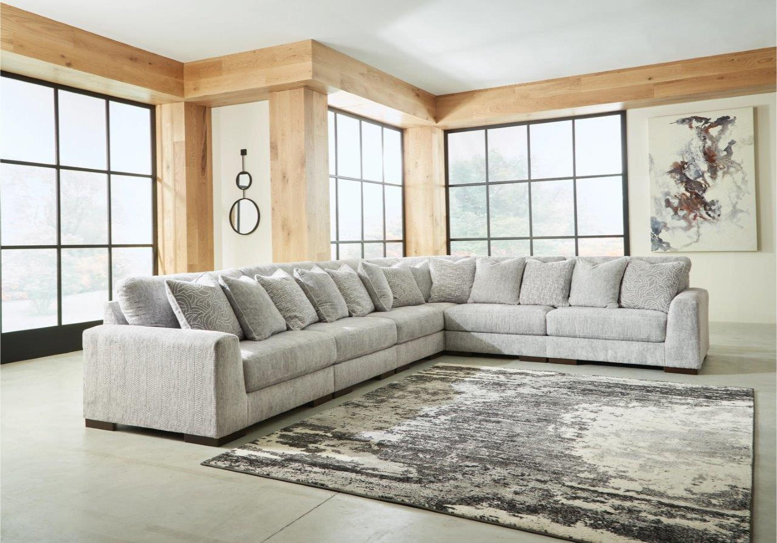 Regent Park 6-Piece Sectional In Pewter by Ashley Furniture | 1StopBedrooms