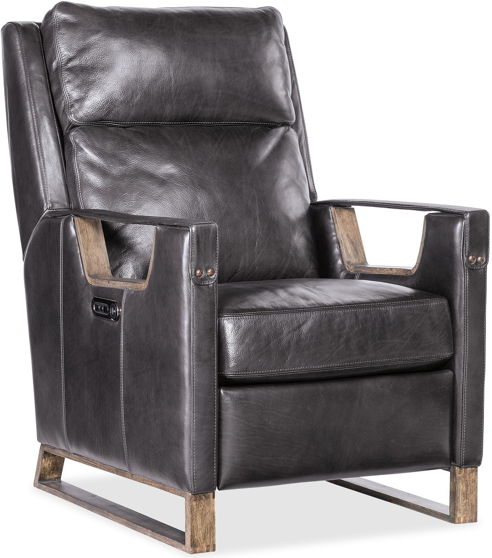Relic Power Recliner with Power Headrest In Black by Hooker | 1StopBedrooms