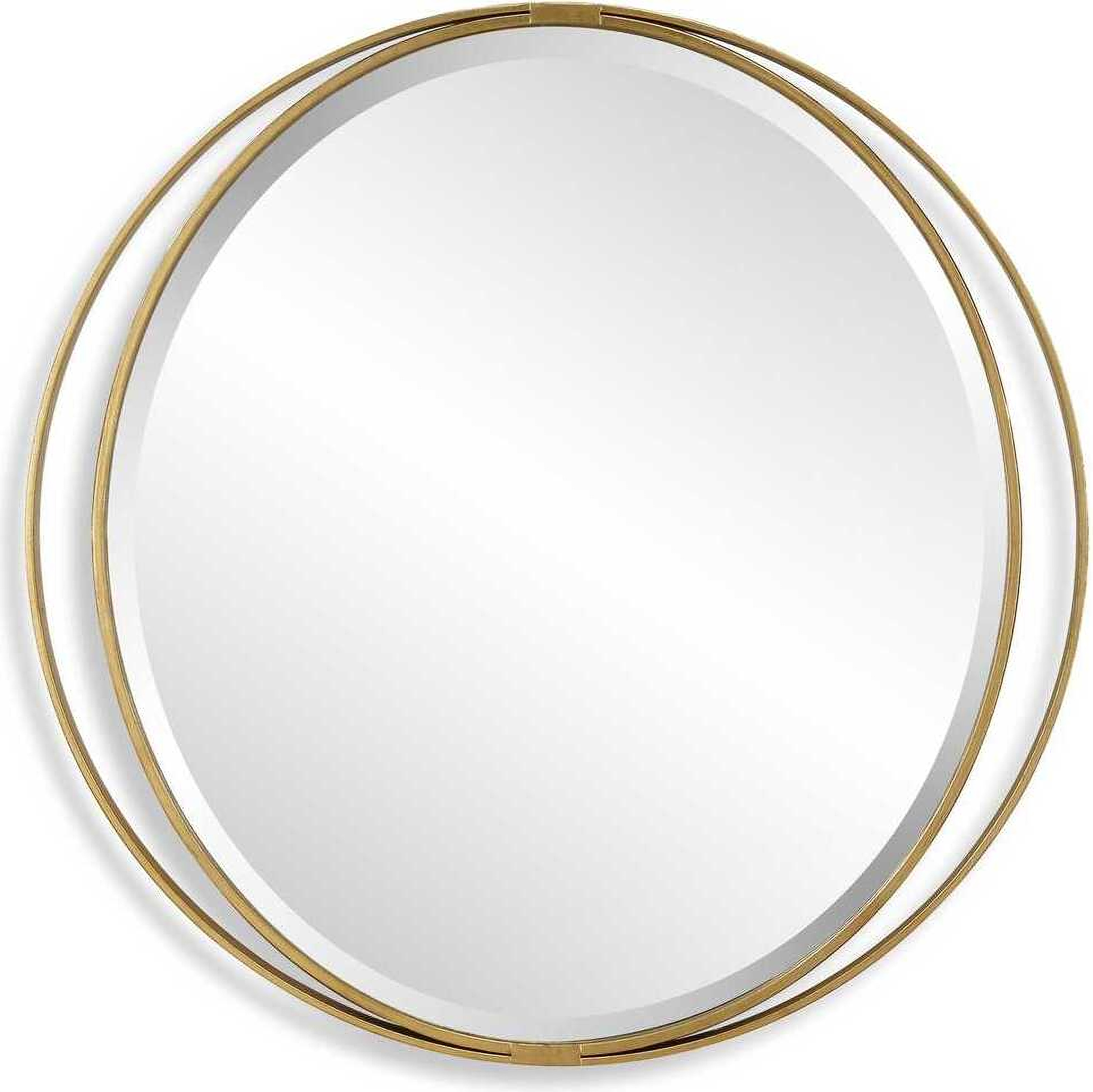 Rhodes Round Mirror In Gold by Uttermost | 1StopBedrooms