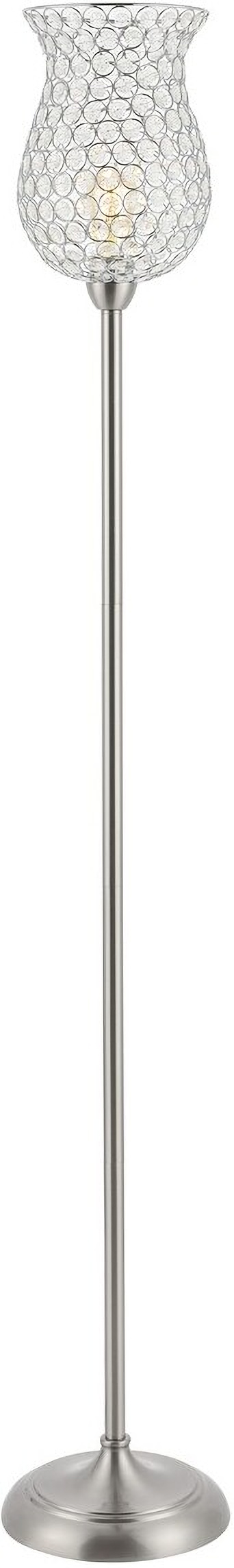 Ricky Iron Floor Lamp in Nickel by Safavieh | 1StopBedrooms