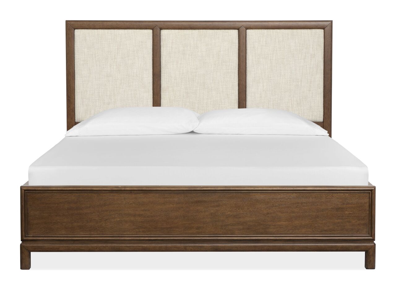 Ridgefield Queen Upholstered Panel Bed In Russet by Magnussen ...