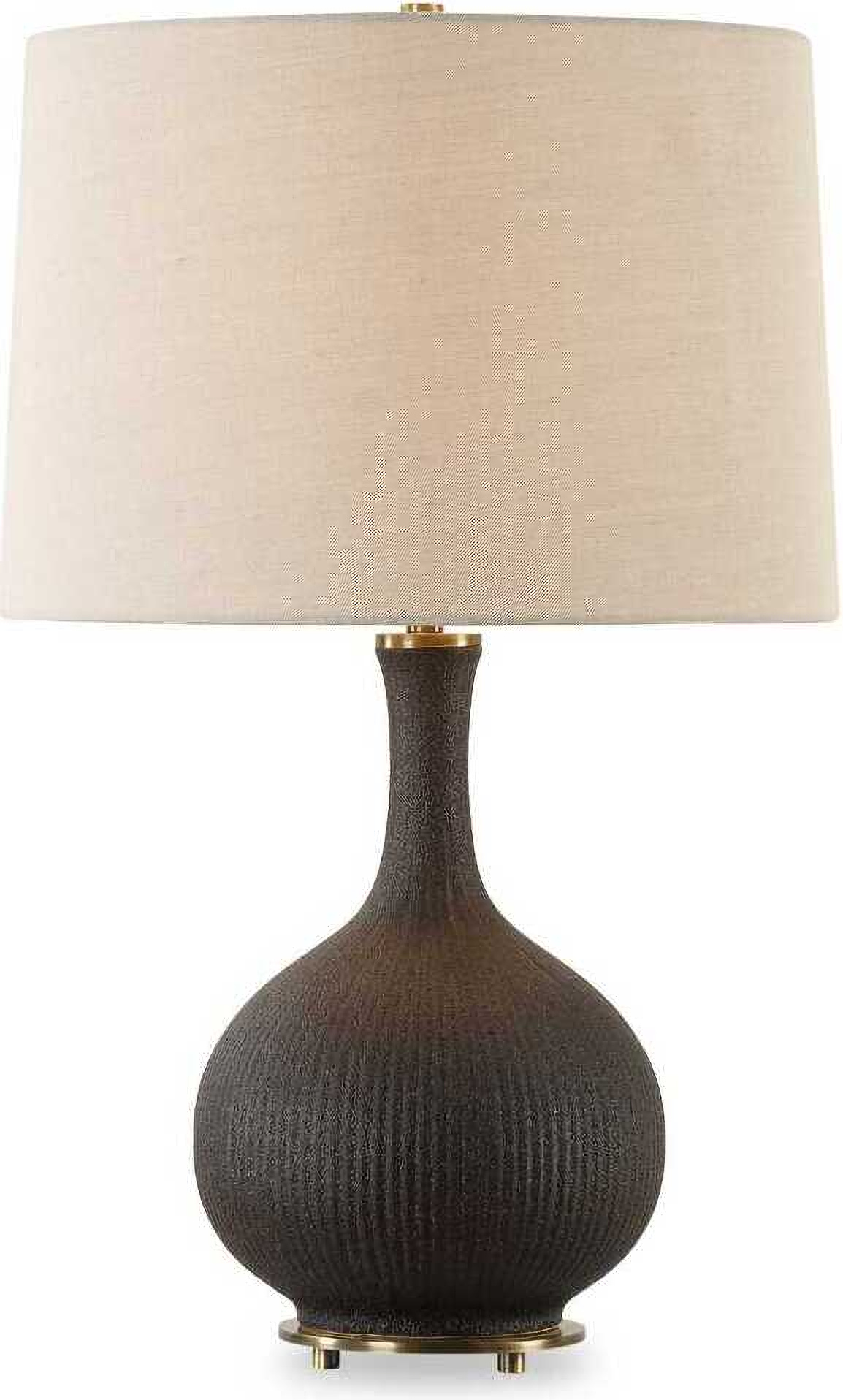 Rimini Glaze Table Lamp In Black by Uttermost | 1StopBedrooms