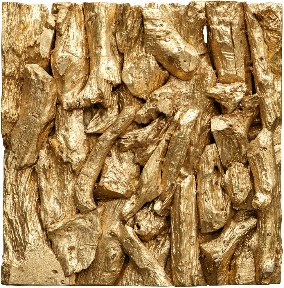 Rio Wood Wall Decor In Gold by Uttermost | 1StopBedrooms