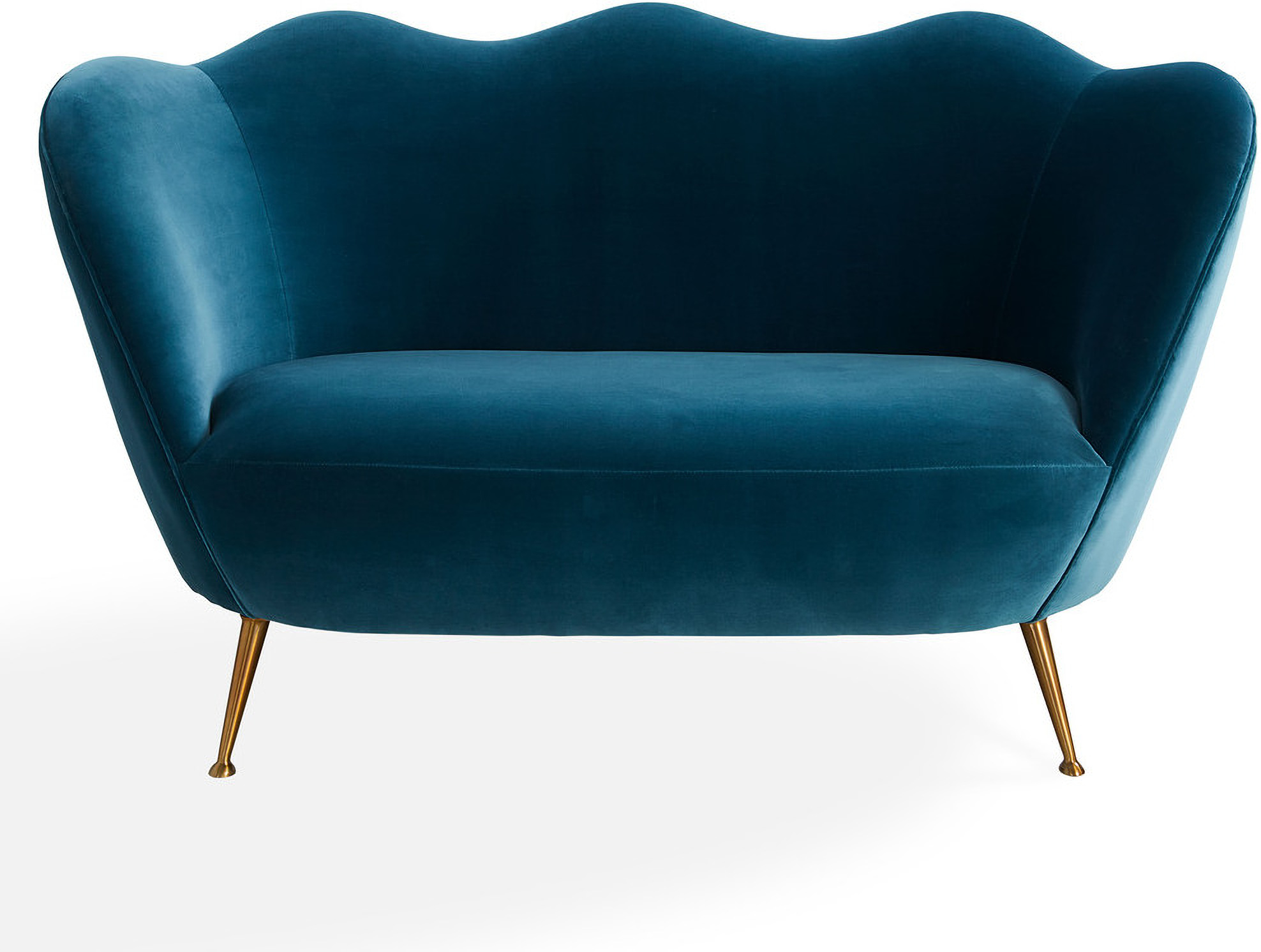 Ripple Apartment Sofa In Varese Petrol by Jonathan Adler | 1StopBedrooms