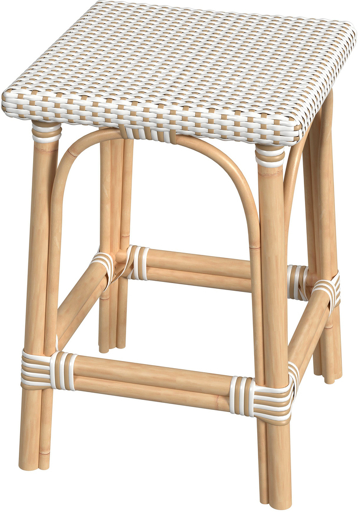 Riviera Rattan Square 24 Inch H Counter Stool In Tan by Butler ...