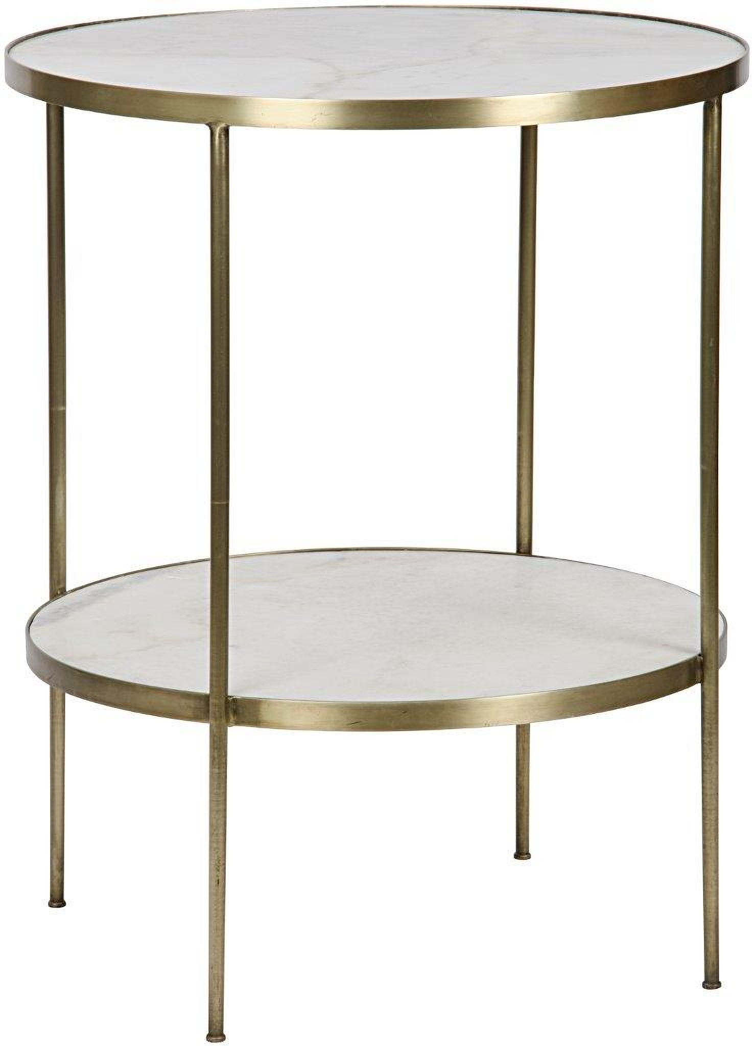 Rivoli Side Table In Antique Brass by Noir | 1StopBedrooms