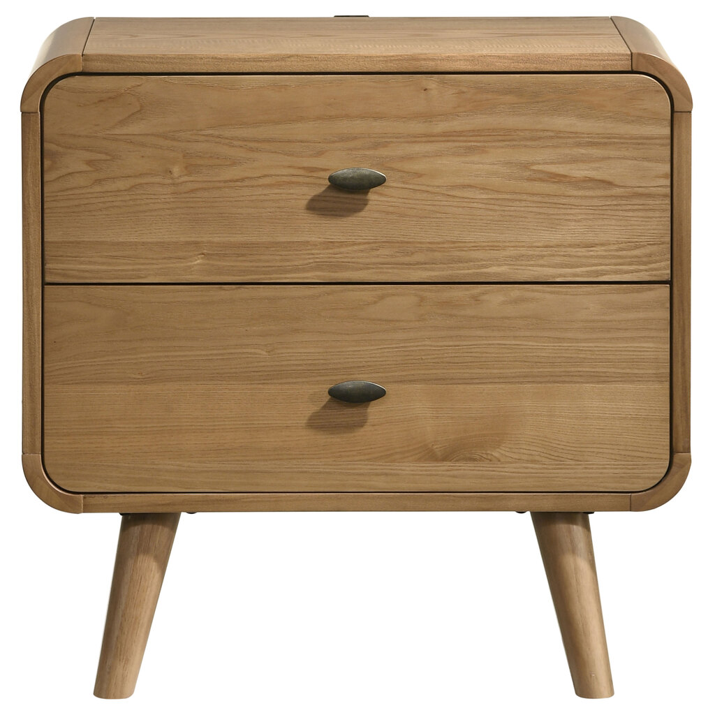 Robyn 2-Drawer Nightstand Bedside Table In Light Ash by Coaster ...