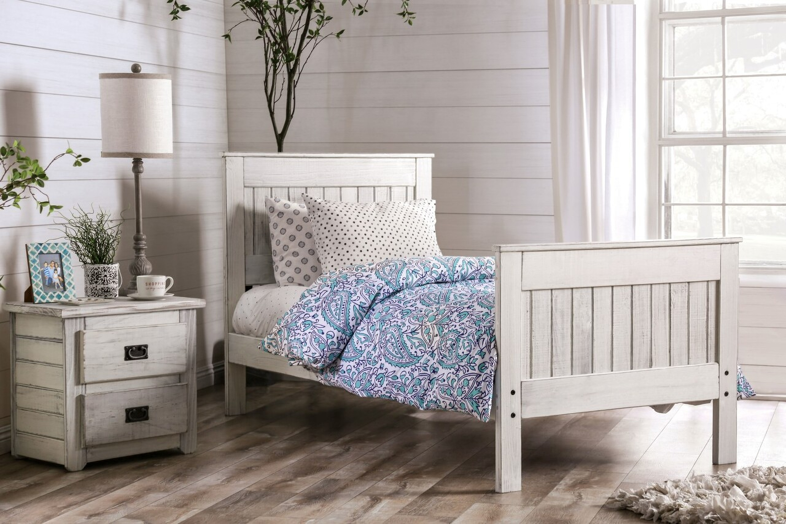Rockwall Full Bed In Weathered White by Furniture of America ...