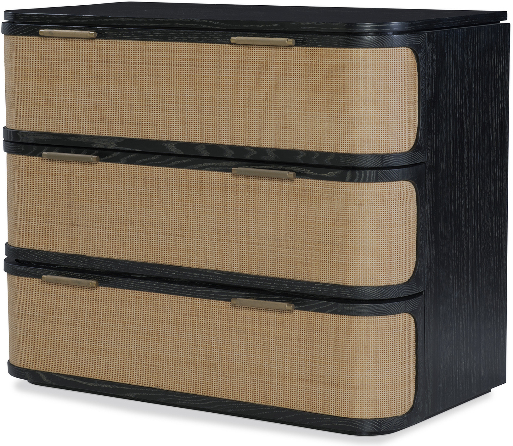 Rohan Three Drawer Chest In Black by Century Furniture | 1StopBedrooms
