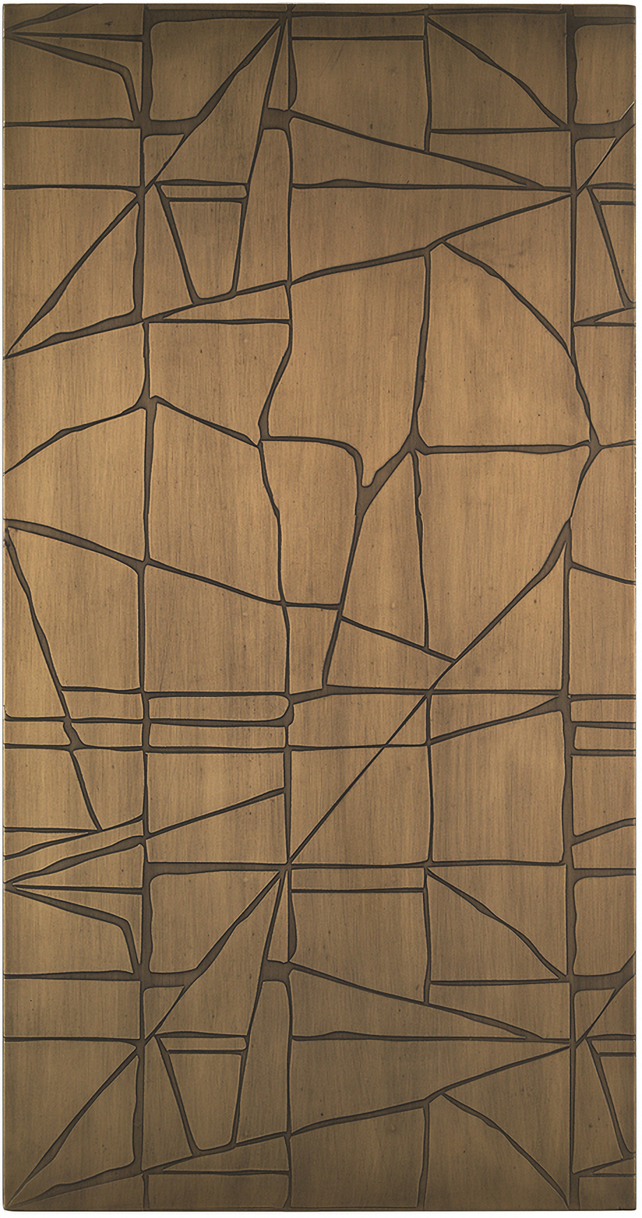 Roho Painted Metal Wall Art In Gold by Mercana | 1StopBedrooms