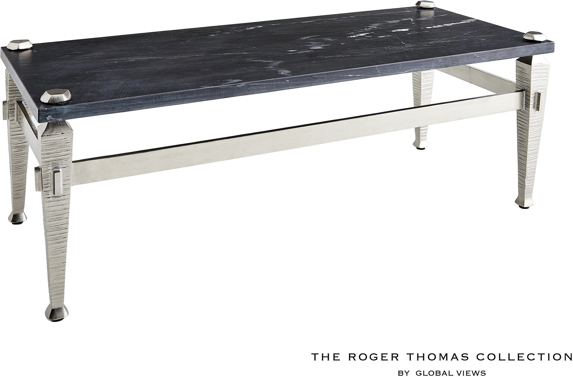 Roman Coffee Table In Nickel by Global Views | 1StopBedrooms