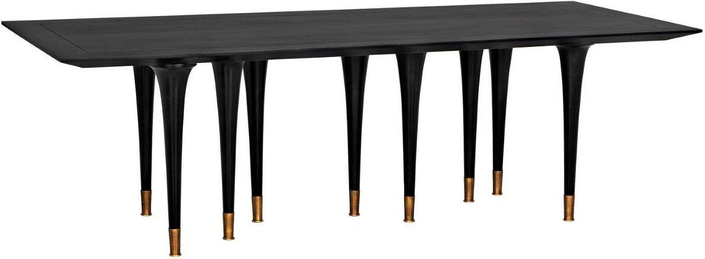 Romeo Dining Table In Hand Rubbed Black by Noir | 1StopBedrooms
