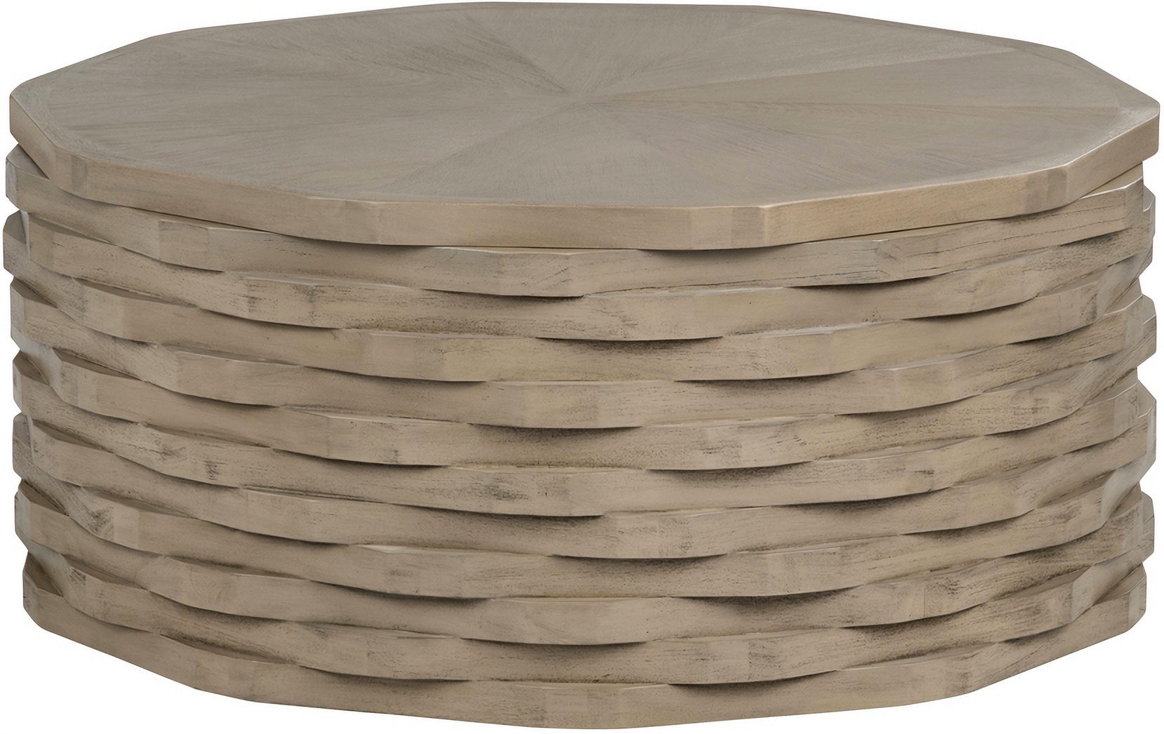 Round Lift Top Cocktail/Coffee Table In Tan by Crestview Collection ...
