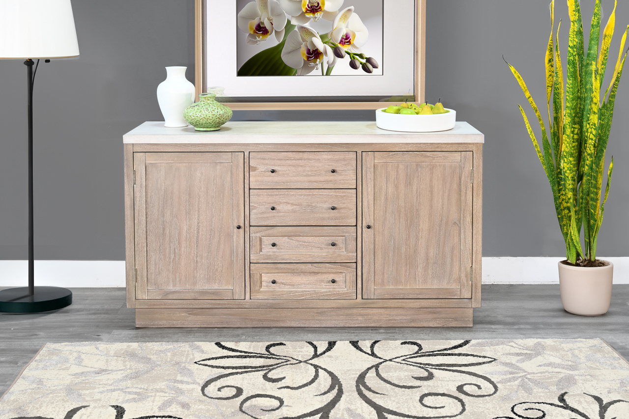 Rowan 60 Inch Buffet In Light Gray and Wheat by Sunny Design ...