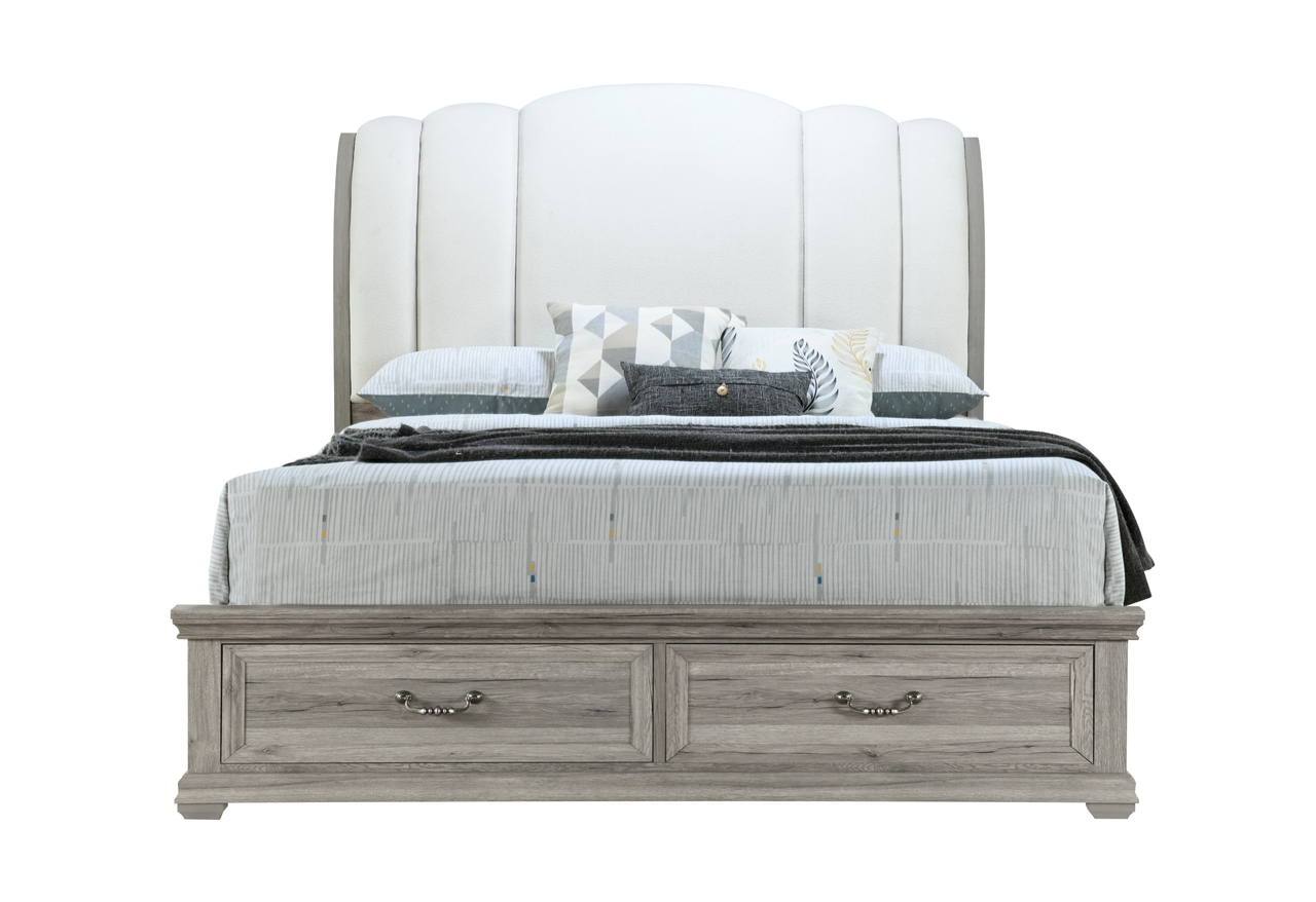 Rowan King Bed with Storage In Natural by Global Furniture USA ...