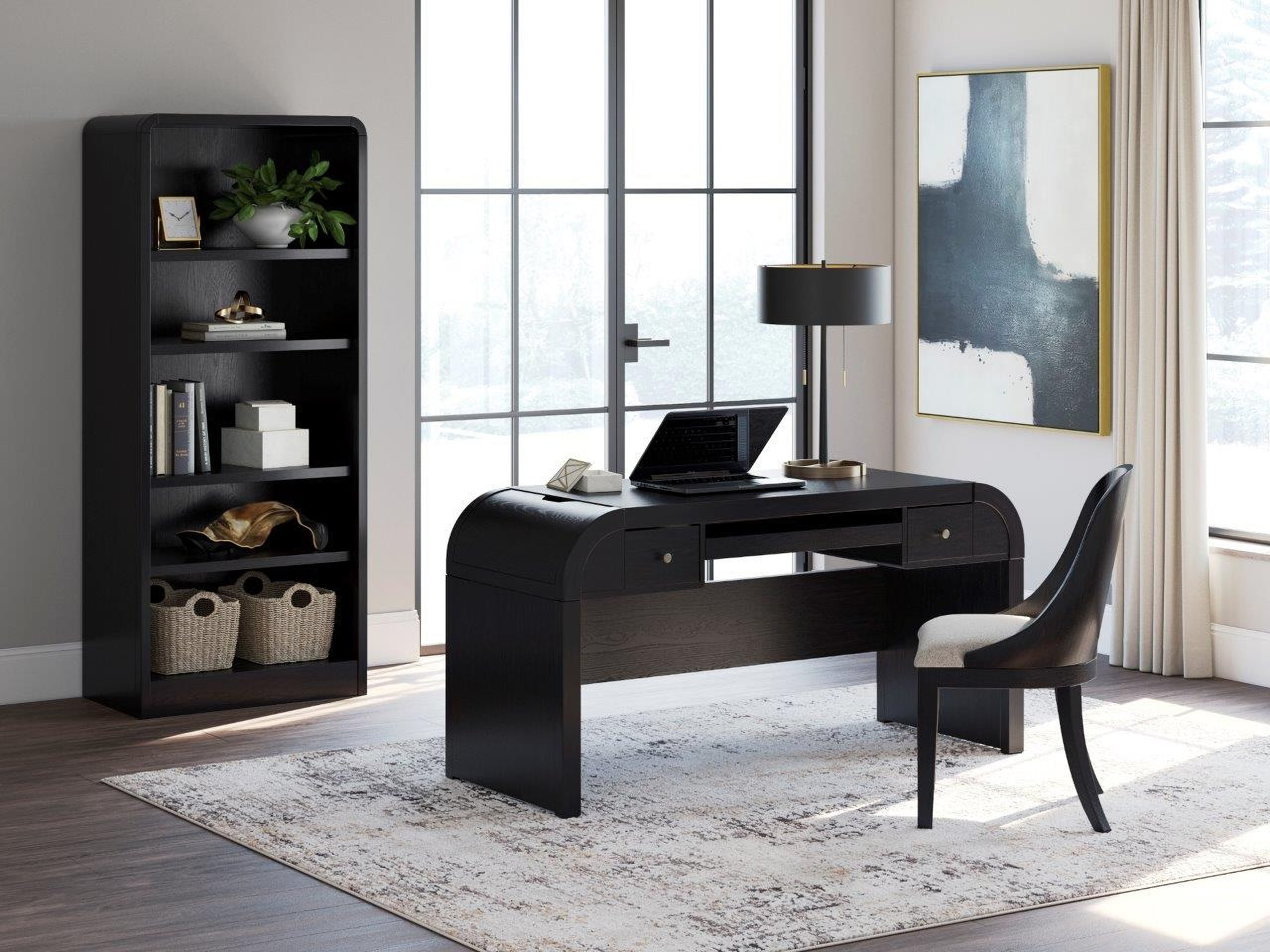 60 inch black desk store