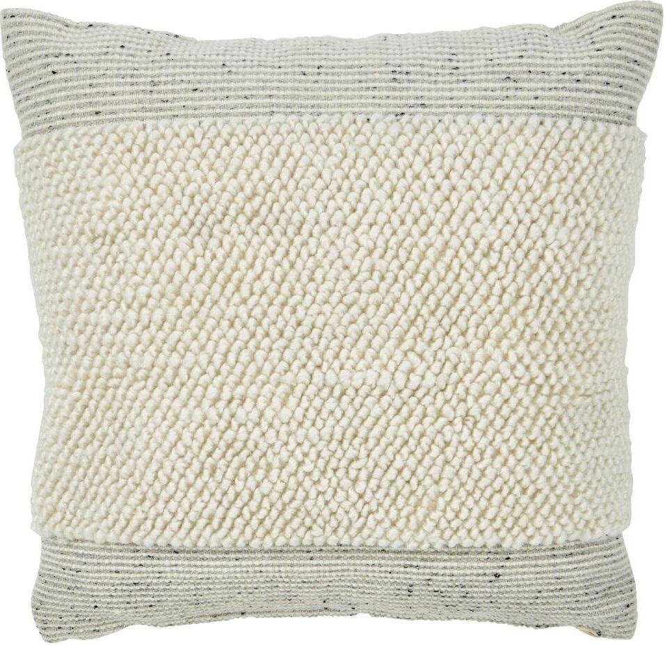 Rowcher Gray And White Pillow by Ashley Furniture | 1StopBedrooms