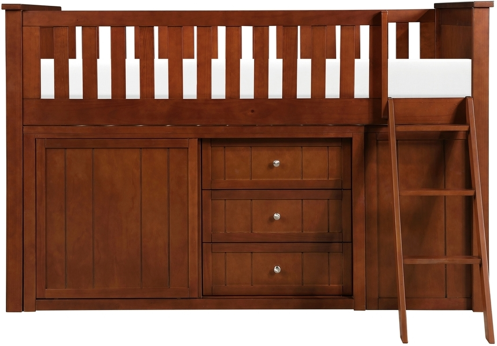 Rowe Twin Low Loft Bunk with Bookcase and 2 Dressers In Natural and ...