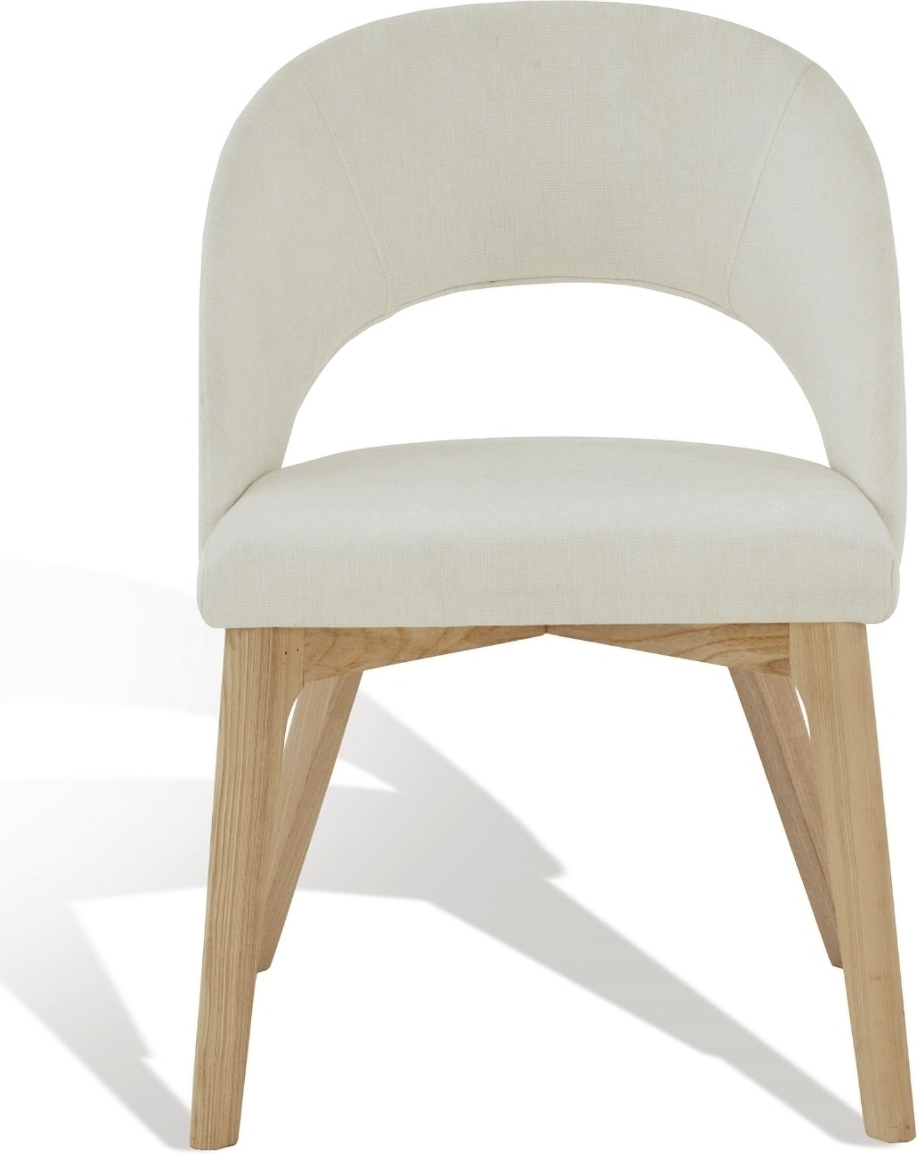 Rowland Linen Dining Chair In Ivory and Natural by Safavieh Couture ...
