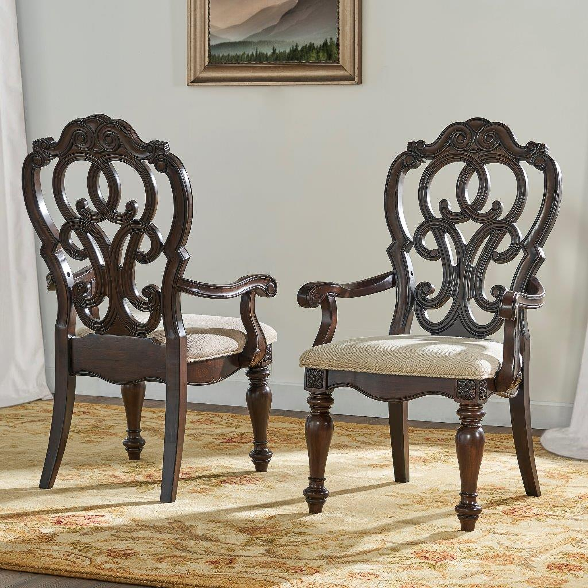 Royale Arm Chair - Set Of 2 by Steve Silver | 1StopBedrooms