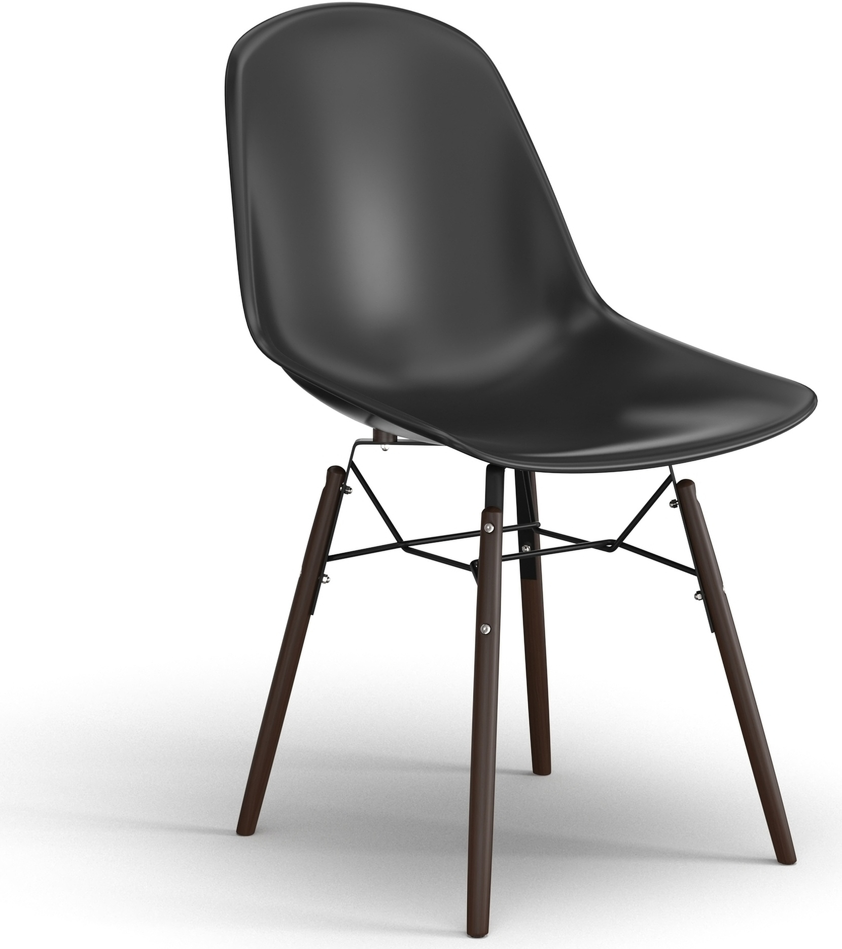 Ruby Side Chairs Set of 2 In Walnut and Black by Aeon | 1StopBedrooms