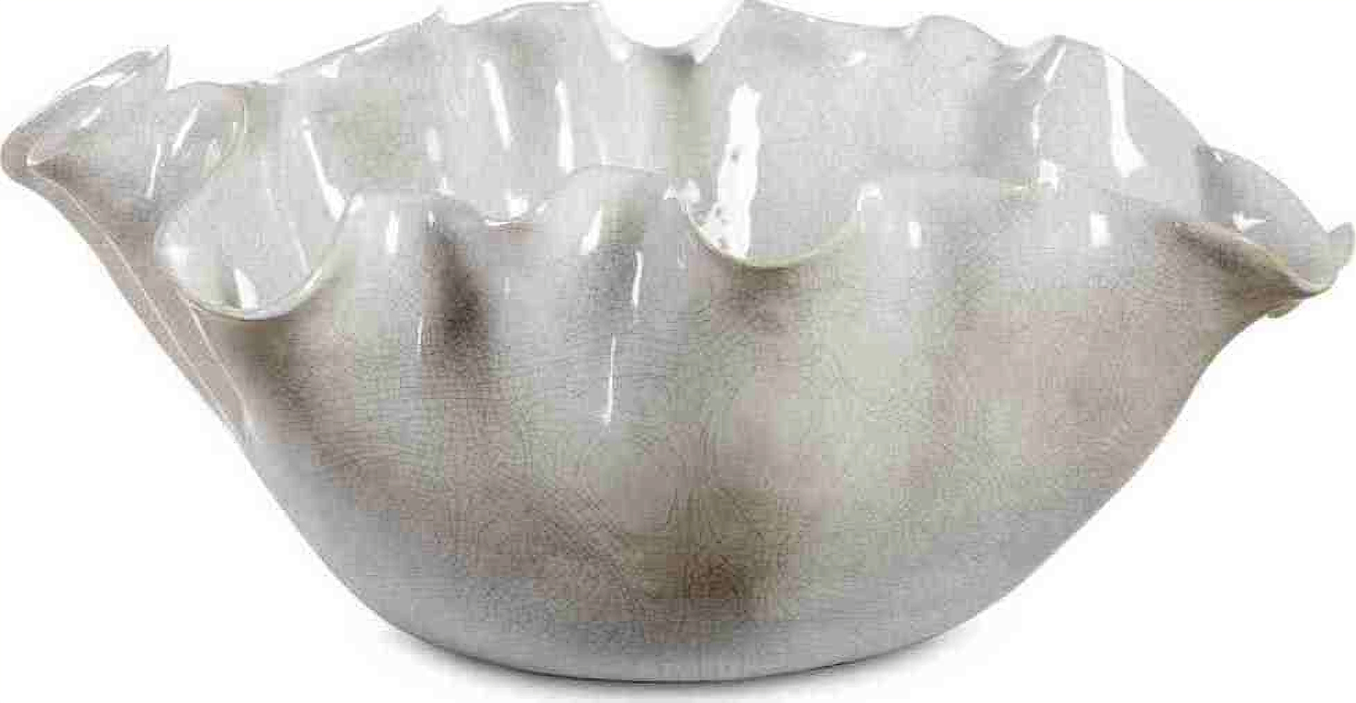 Ruffle Bloom Bowl In White by Uttermost | 1StopBedrooms