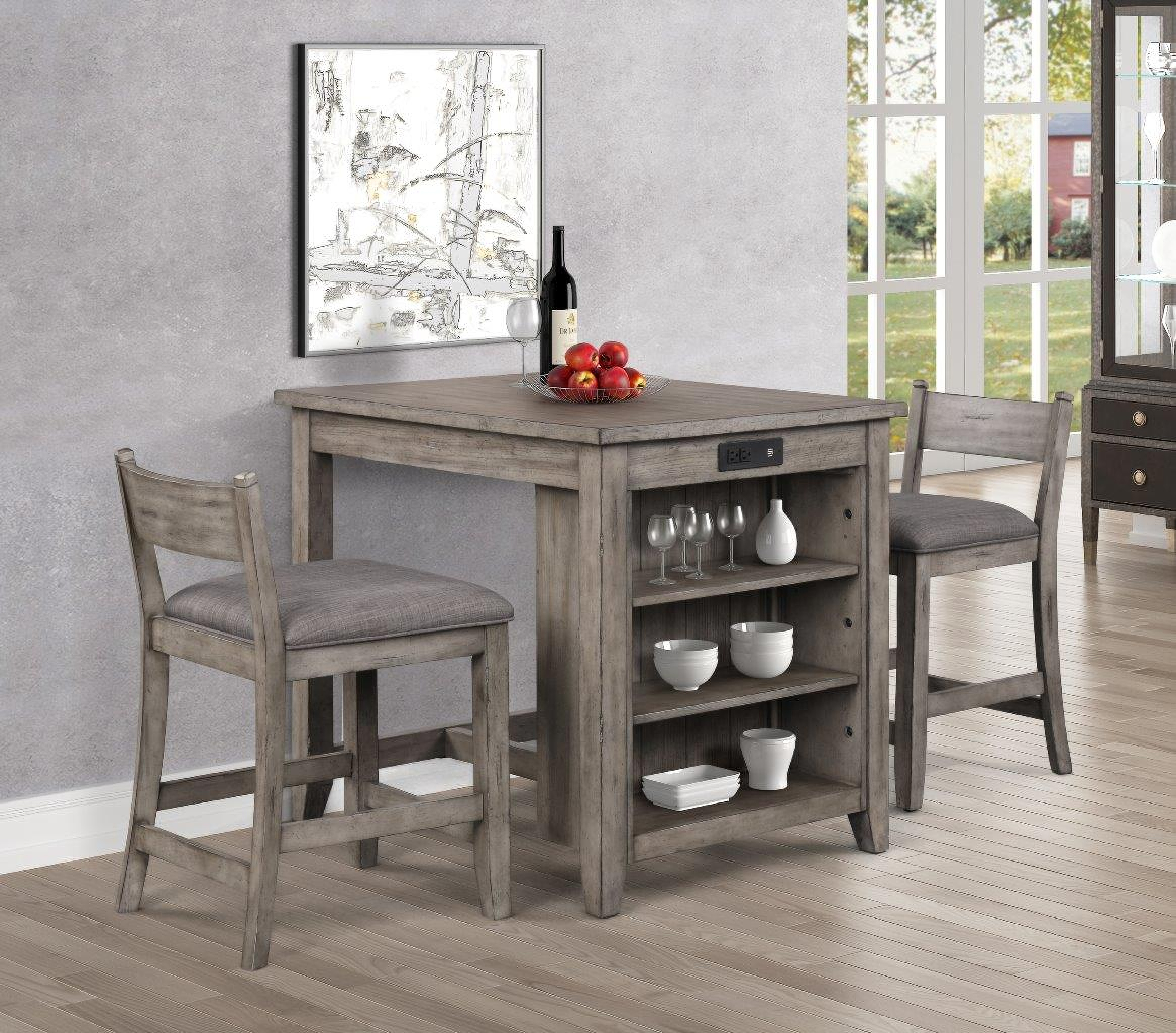 Rustic Storage End Gathering Table by Bernell | 1StopBedrooms