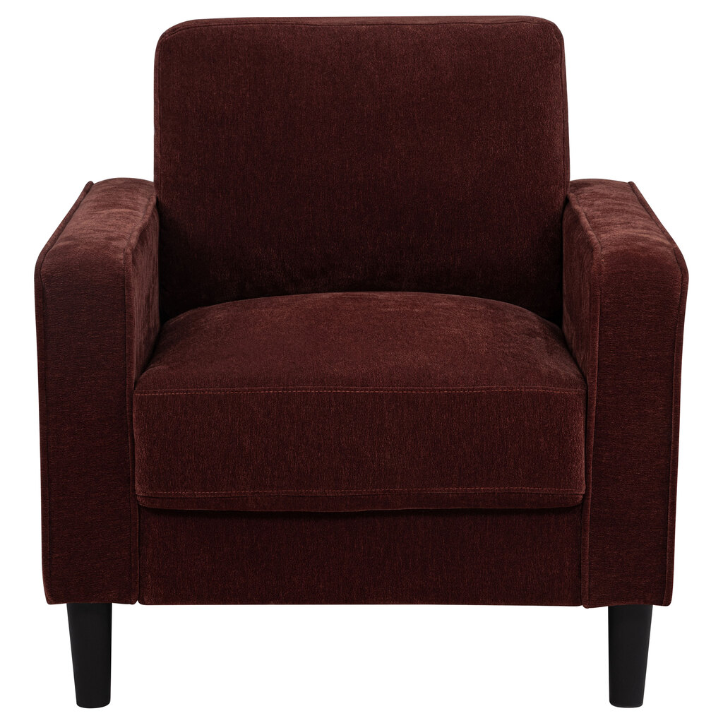 Ruth Fabric Upholstered Track Arm Accent Chair In Rust Red by Coaster ...