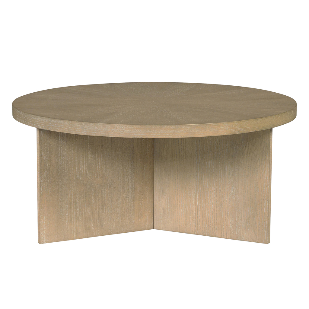 Sadie Round Coffee Table In Reclaimed Greige by Olliix | 1StopBedrooms