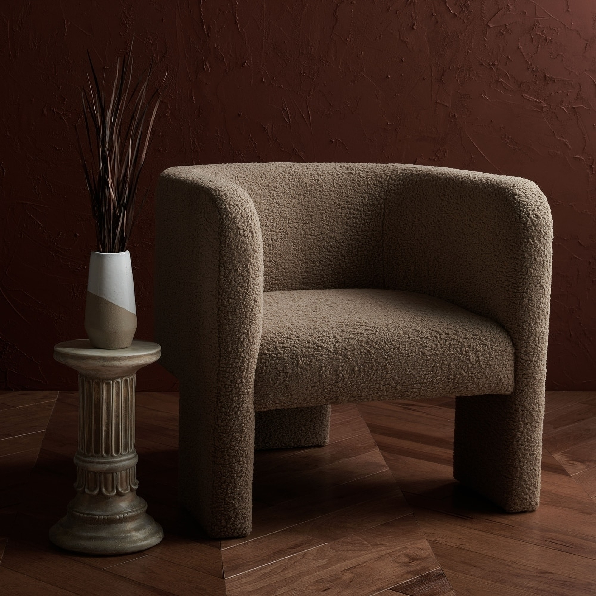 Sammie 3 Leg Accent Chair In Light Brown by Safavieh Couture ...