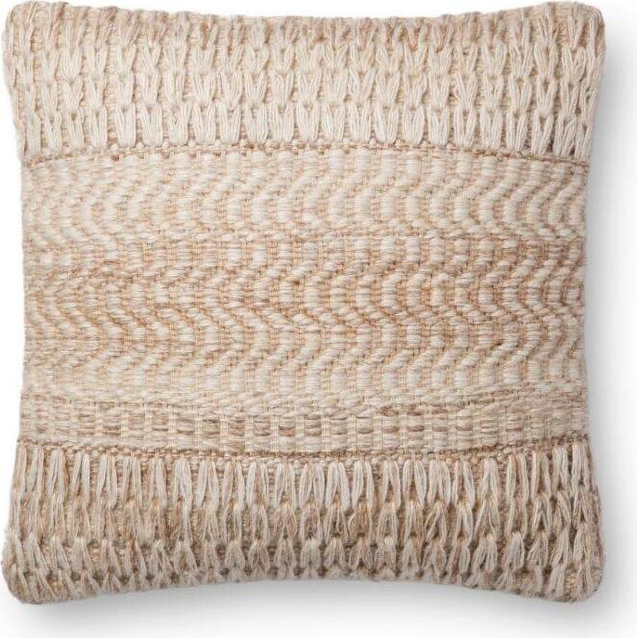Loloi P0697 Sand 18" x 18" Cover w/Down Pillow by Loloi Rugs ...