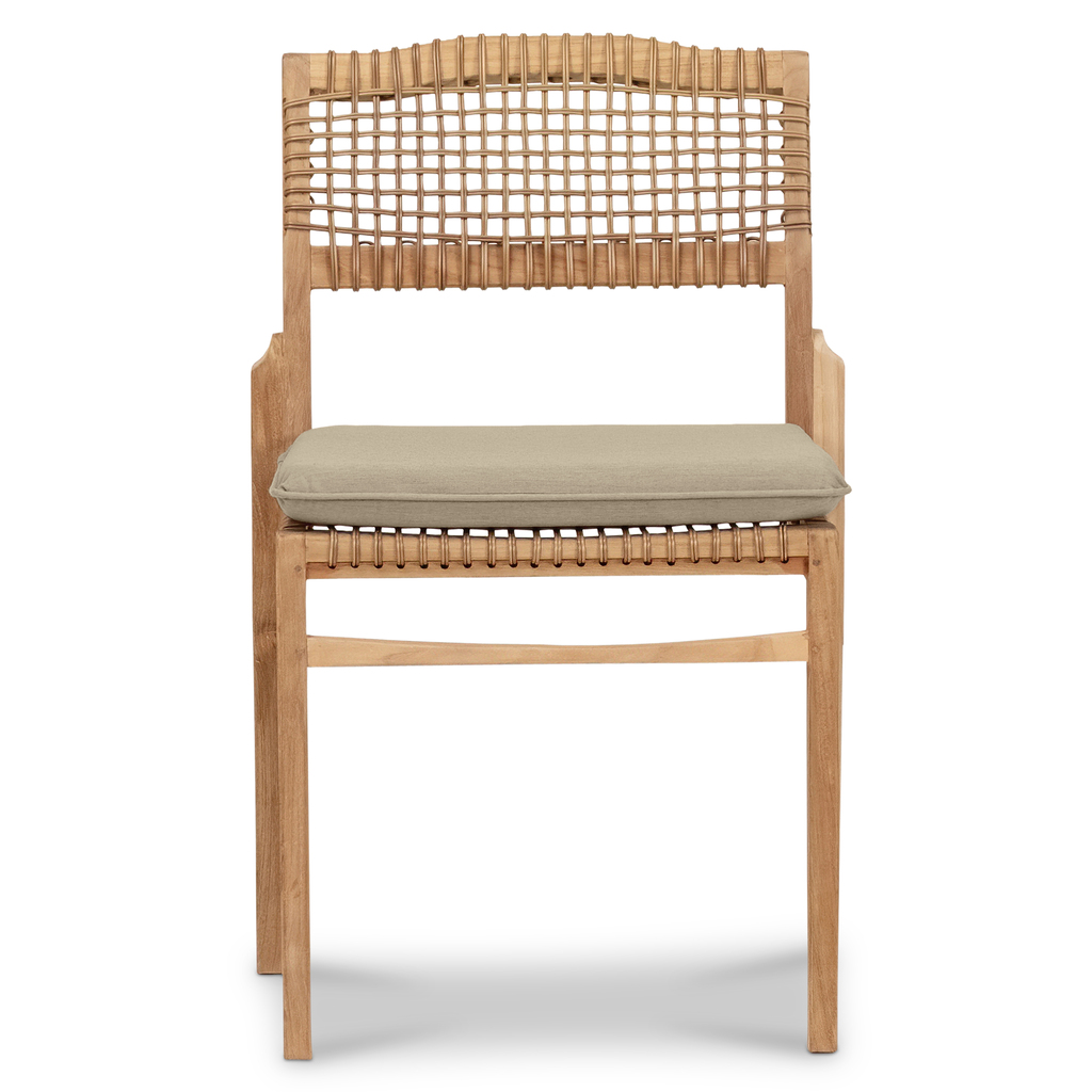 Sands Dining Side Chair In Heather Beige and Teak by Harmonia Living ...