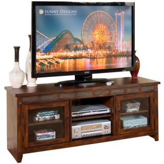 Santa Fe Dark Chocolate 62 Inch TV Console by Sunny Design | 1StopBedrooms