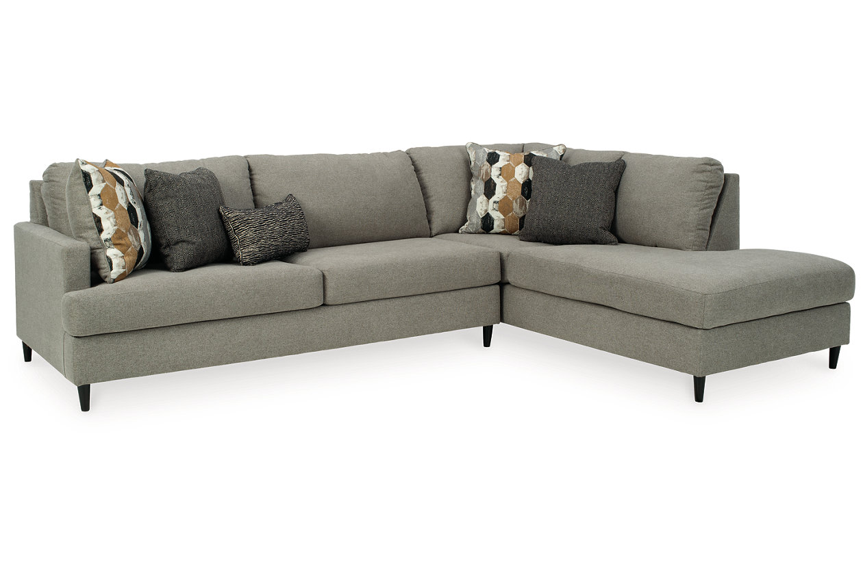 Santasia 2-Piece Sectional with RAF Chaise In Granite by Ashley ...