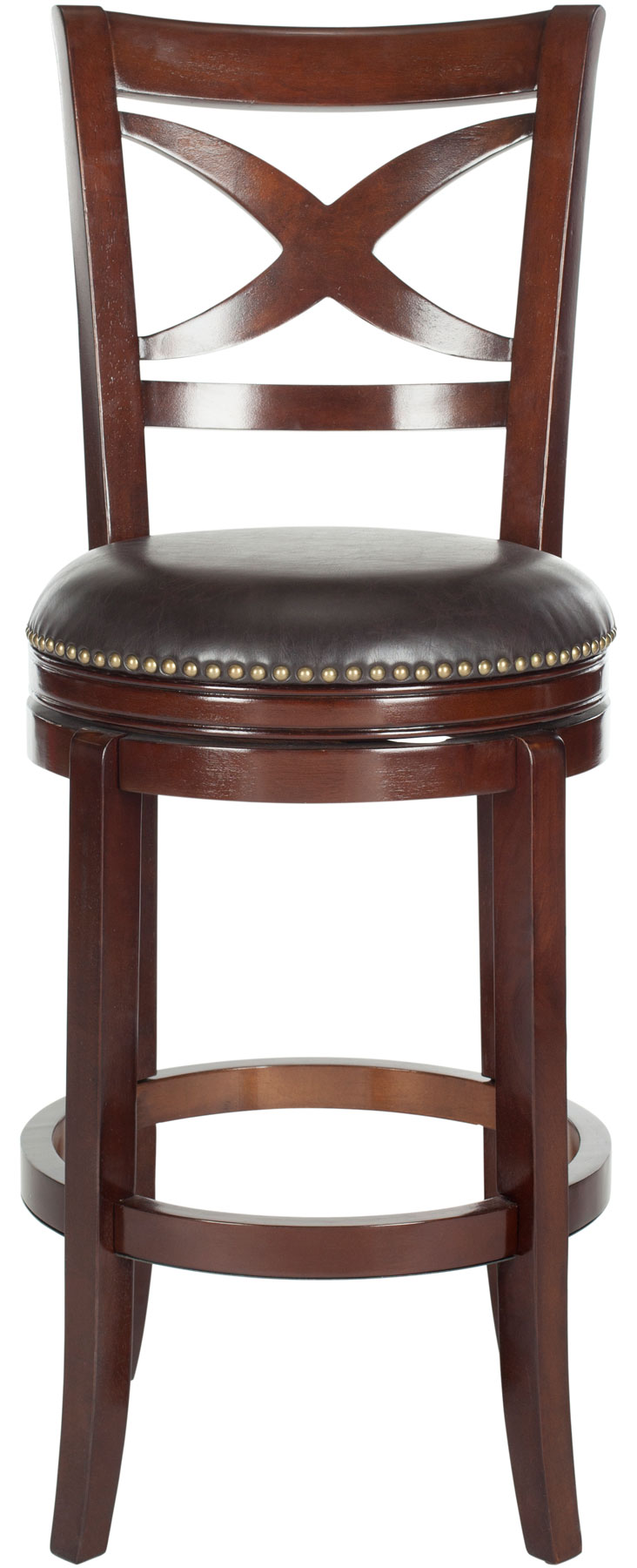 Santino Sierra Brown Bar Stool with Brown Seat by Safavieh | 1StopBedrooms