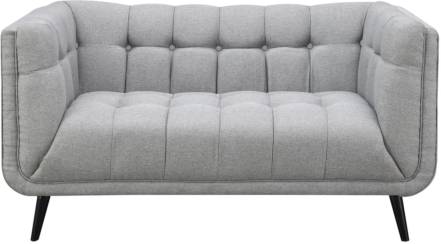Sara Button Tufted Upholstered Loveseat In Grey by AC Pacific ...
