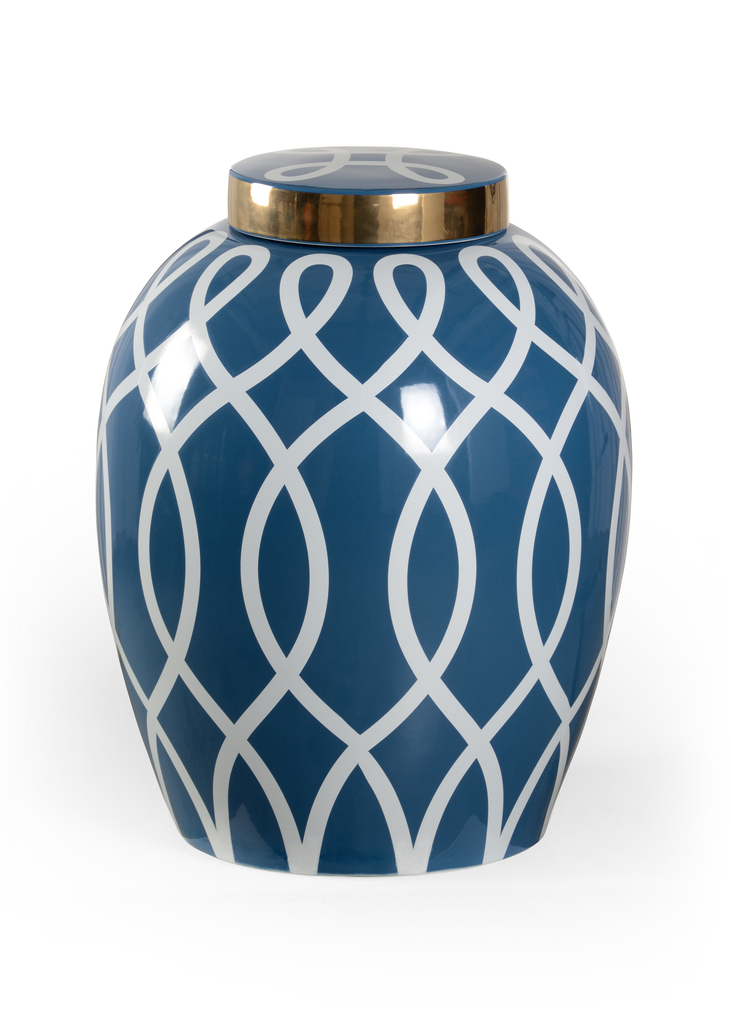 Sarah Ginger Jar In Blue and Gold by Chelsea House | 1StopBedrooms