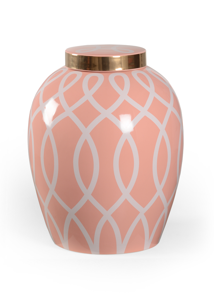 Sarah Ginger Jar In Pink and Gold by Chelsea House | 1StopBedrooms