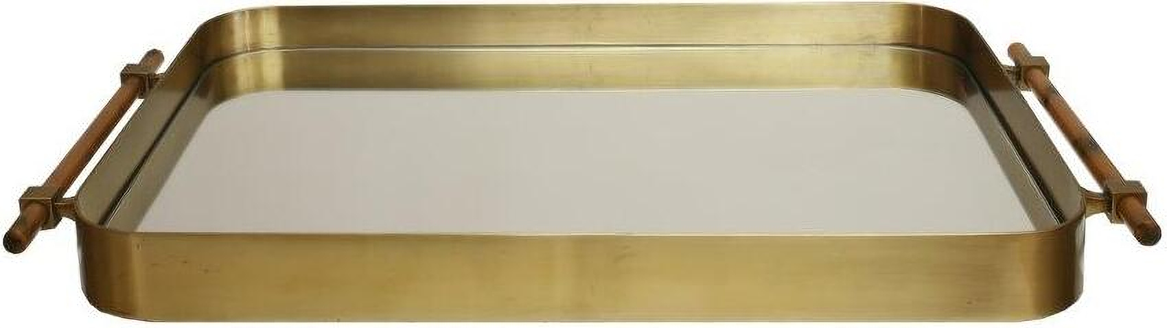 Saratoga Antique Brass Rounded Edge Tray by Worlds Away | 1StopBedrooms