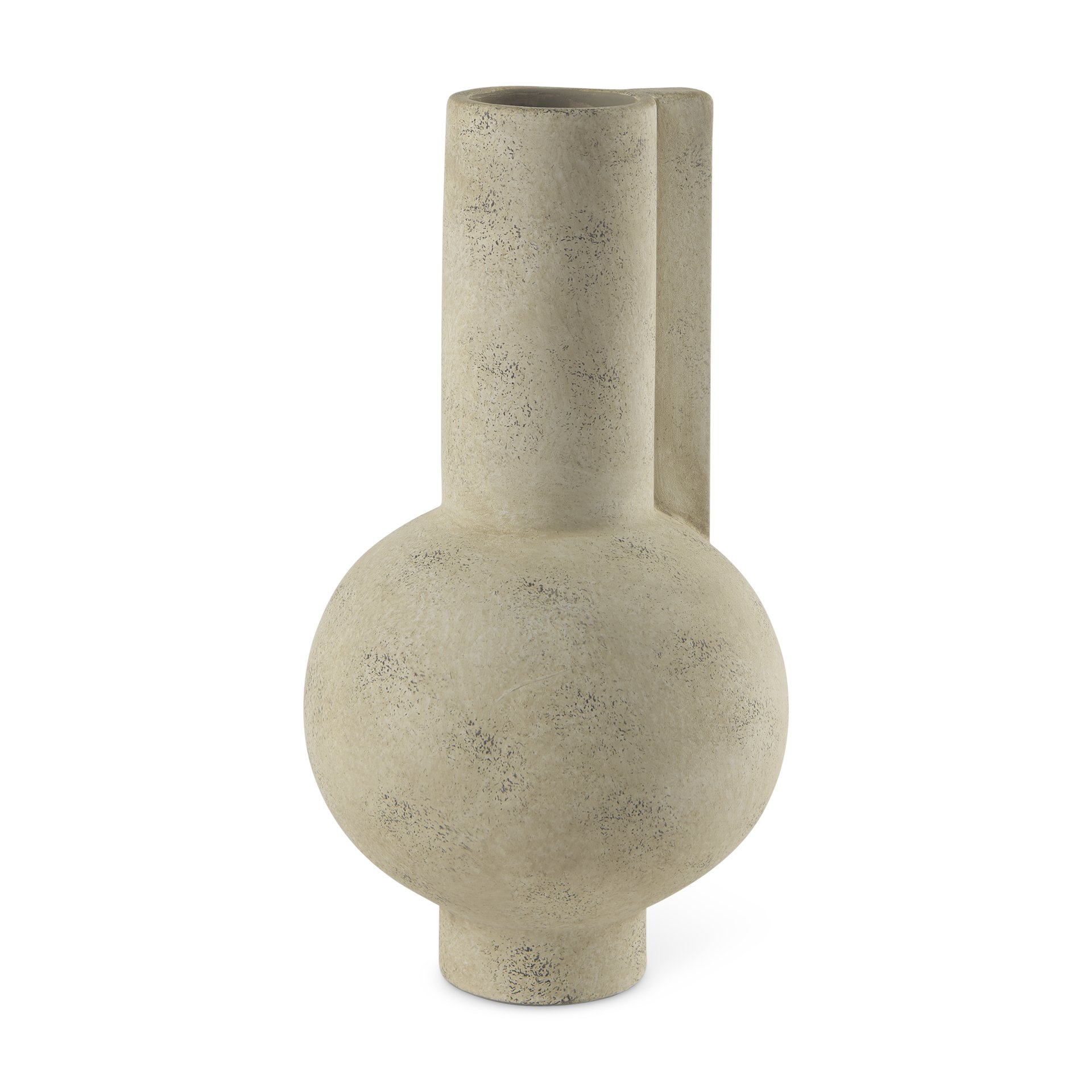 Sariah Ceramic Vase In Beige by Mercana | 1StopBedrooms