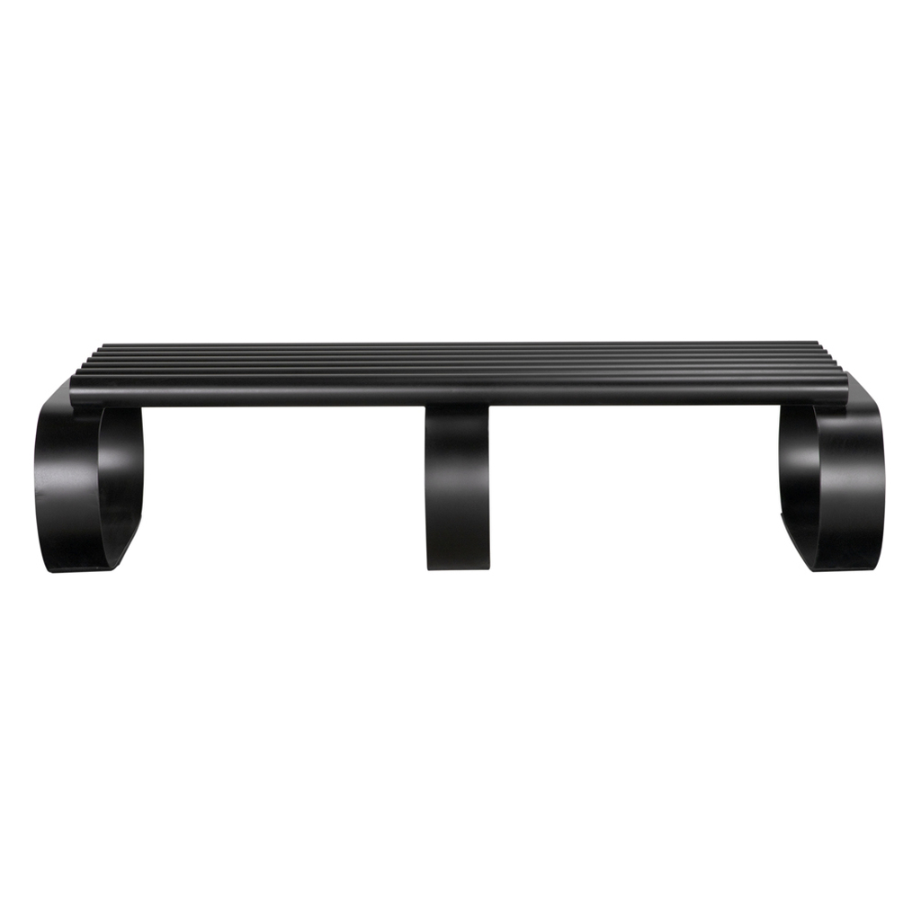 Satish Bench In Matte Black by Noir | 1StopBedrooms