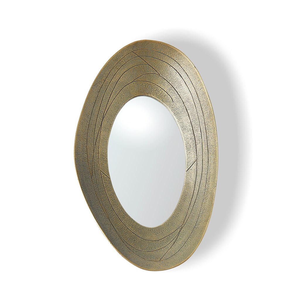 Saturn Medium Mirror In Antique Gold by Global Views | 1StopBedrooms
